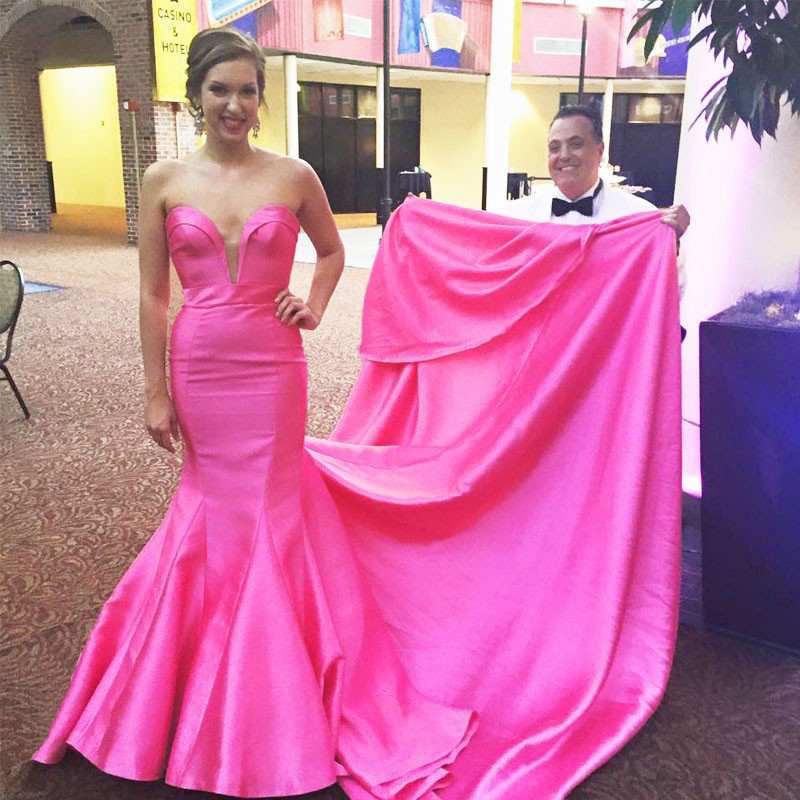 Prom Gown,Pink Prom Dresses,Evening Gowns,Mermaid Formal Dresses,Pink ...